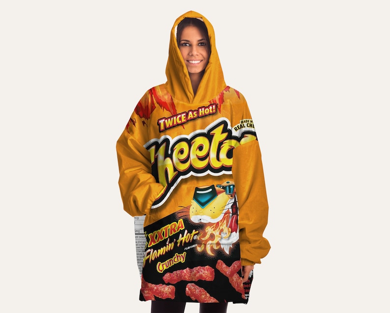 OVERSIZED BLANKET HOODIE Cheetos Bag / Plush Sherpa Giant Hooded ...
