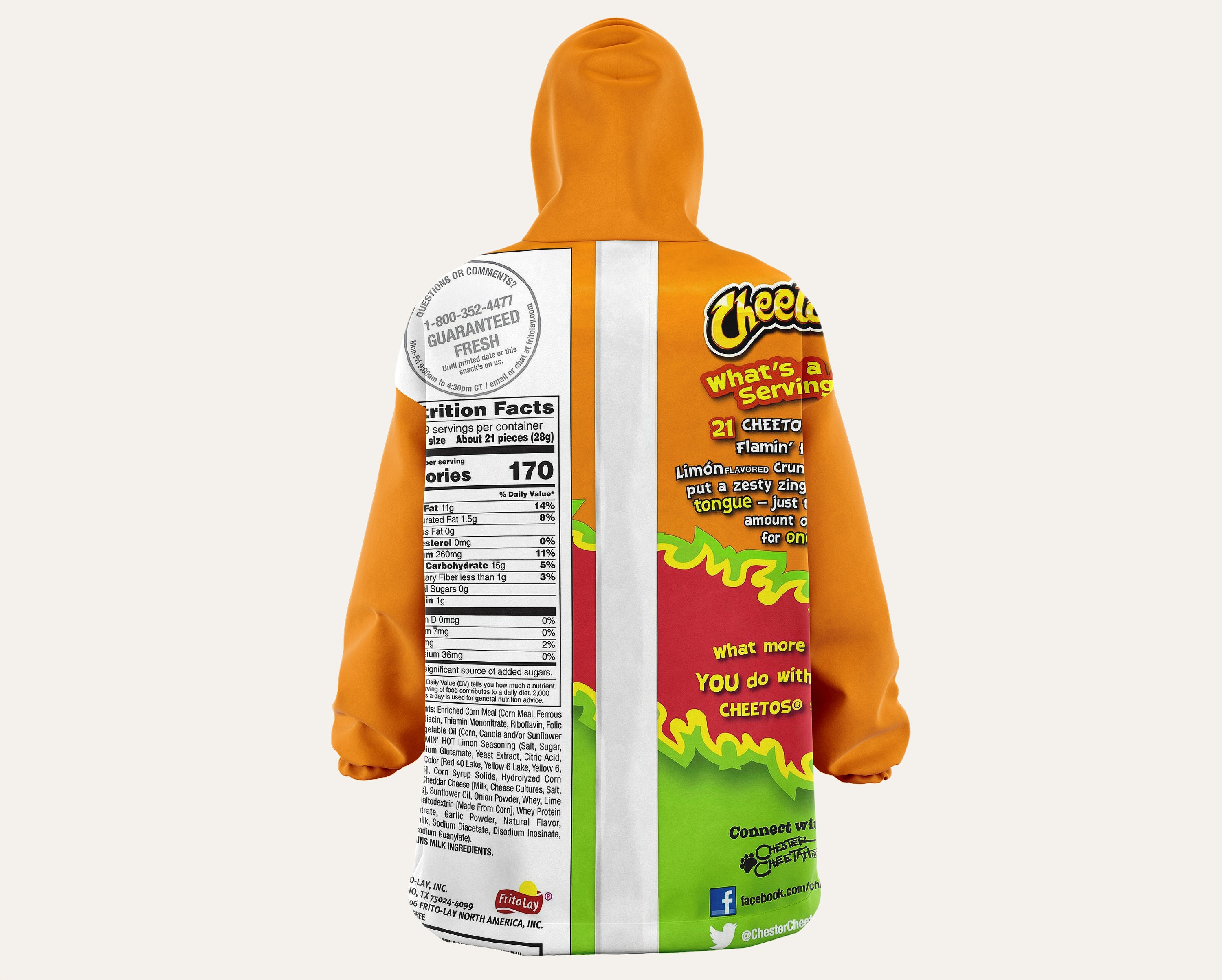 OVERSIZED BLANKET HOODIE Cheetos Bag / Plush Sherpa Giant Hooded ...