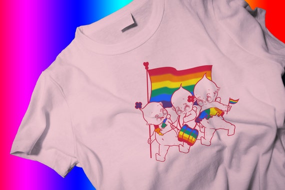Gay Pride LGBT Kewpie Unisex Pink T-Shirt | Etsy
