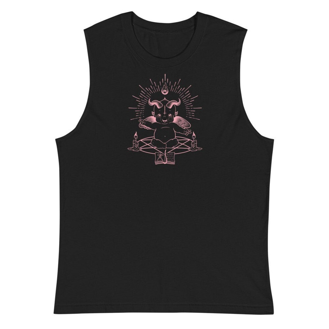 Kewpie Baby Baphomet Unisex Muscle Tee - Etsy