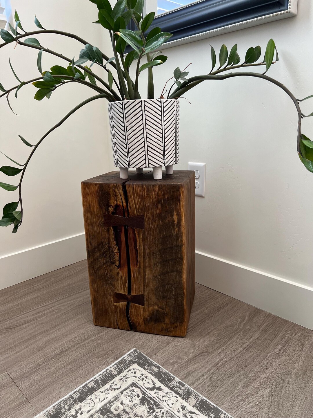 Custom Pine Wood Stool / End Table - Etsy
