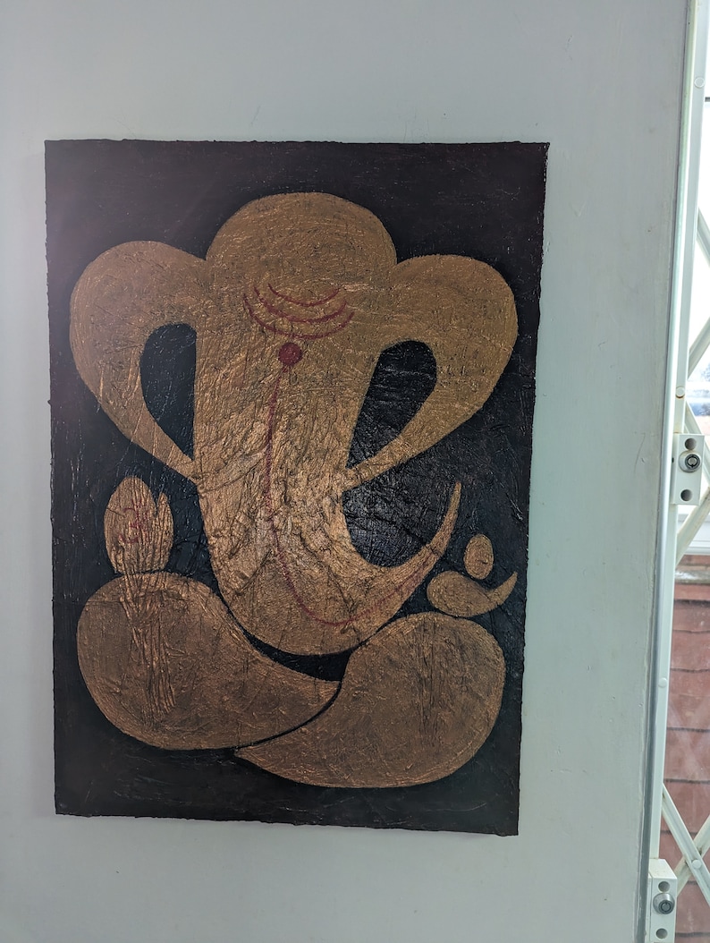 Ganpati Hindu God Painting / Original Painting / Handmade Painting ...