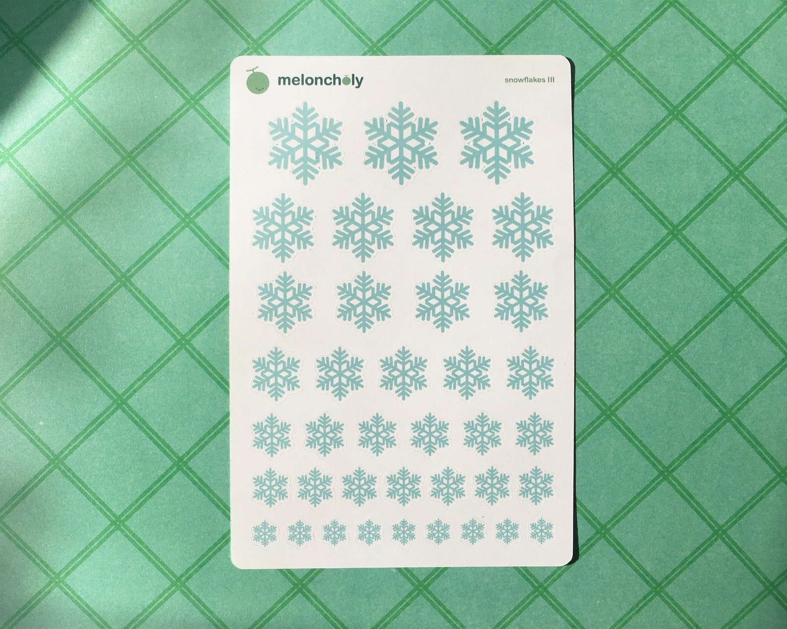 Snowflakes Sticker Sheet Snowflake Planner Stickers - Etsy