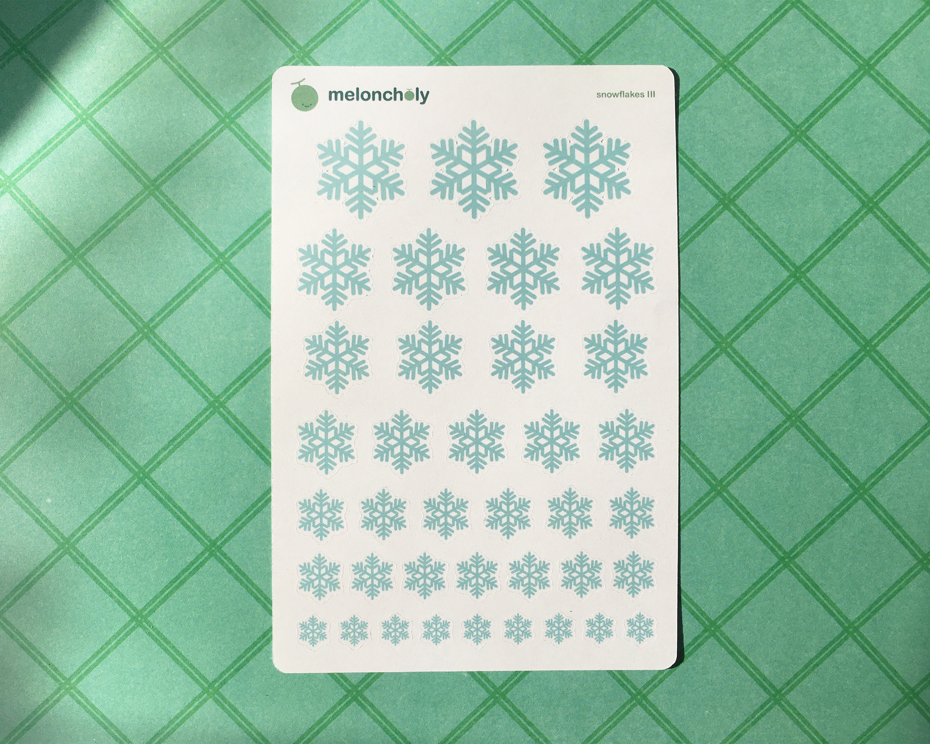 Snowflakes Sticker Sheet Snowflake Planner Stickers - Etsy