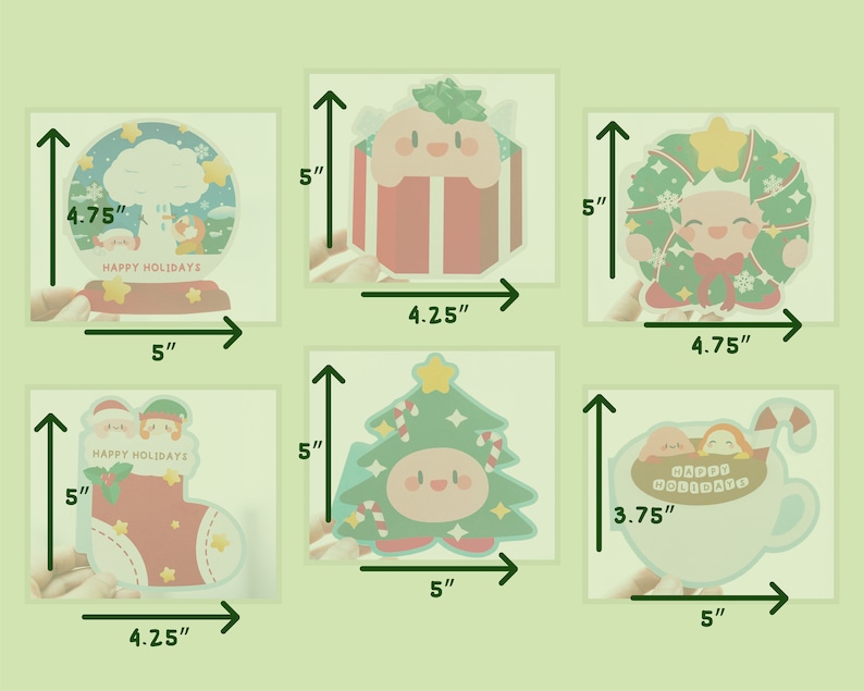 Kirbo Present Die Cut Holidays Greeting Card Blank Card - Etsy