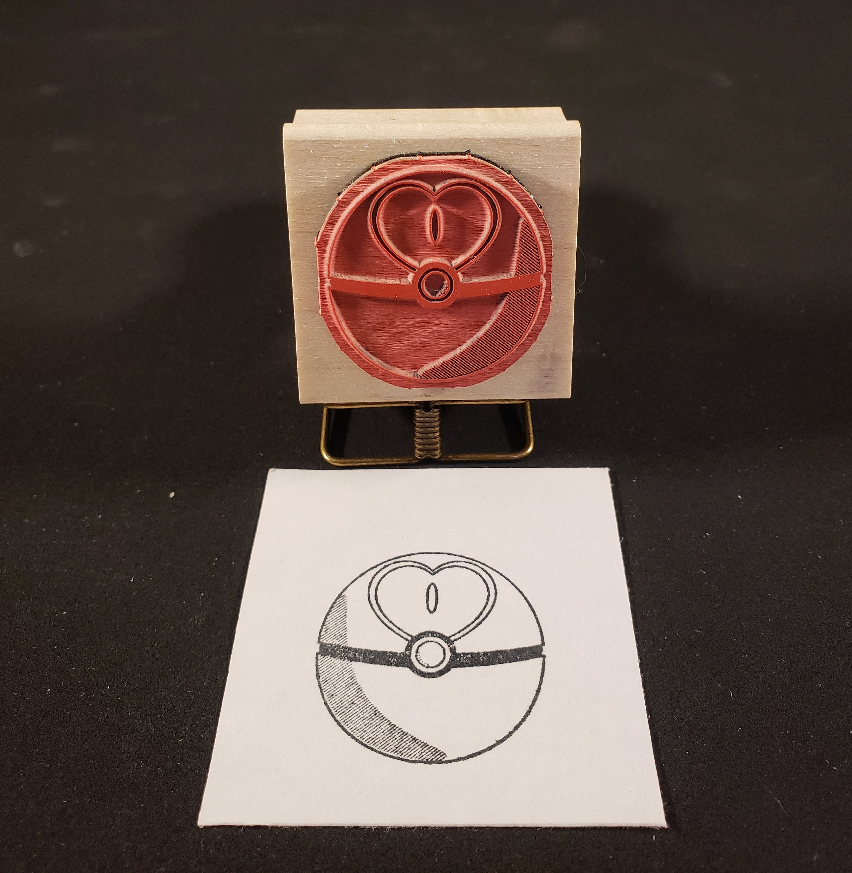 Pokemon Loveball Rubber Stamp - Etsy