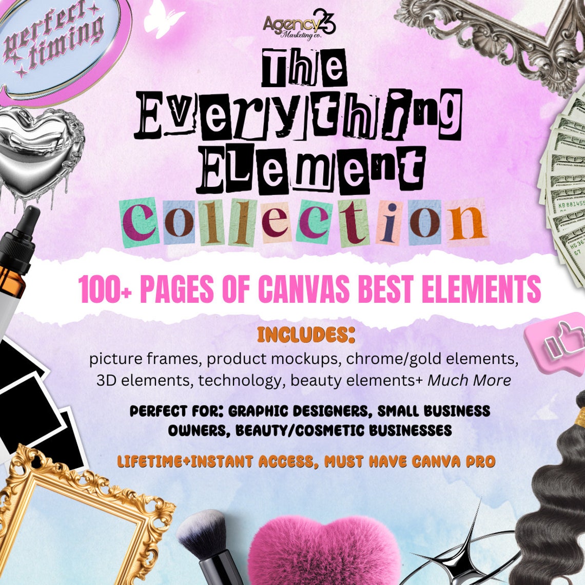 Canva Element Bundle, Canva Template, Canva Element Pack, Everything ...