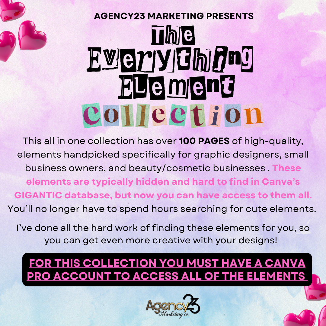 Canva Element Bundle, Canva Template, Canva Element Pack, Everything ...