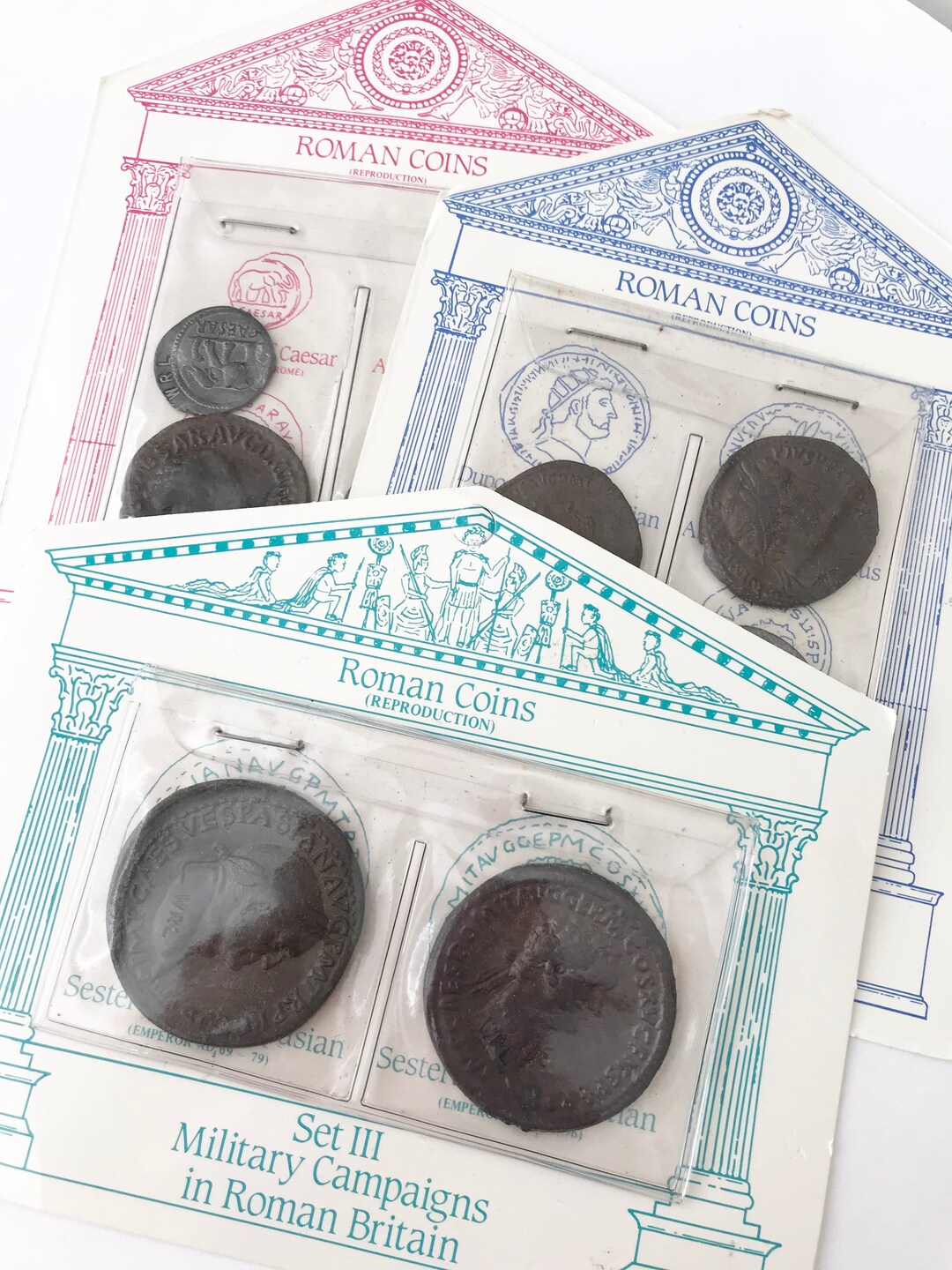 Westair SET of 3 Roman Coin Reproduction Collection the Romans - Etsy