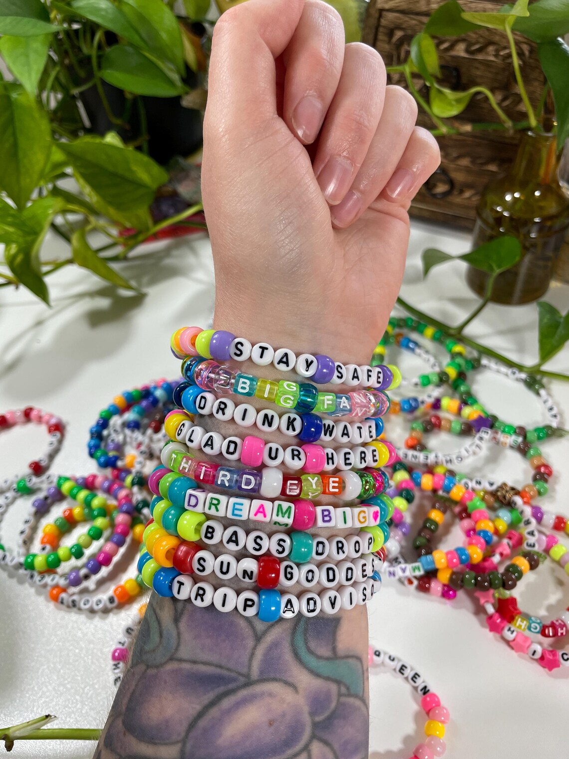 Mystery Rave Kandi Bracelets | Colorful Beaded Festival Jewelry ...