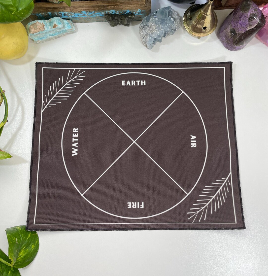 Four Elements Casting Cloth | Lithomancy Cleromancy Sortilege Altar ...