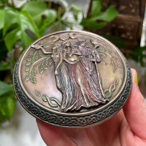 Triple Goddess Maiden Mother Crone Box | Storage Trinket Charm Box ...