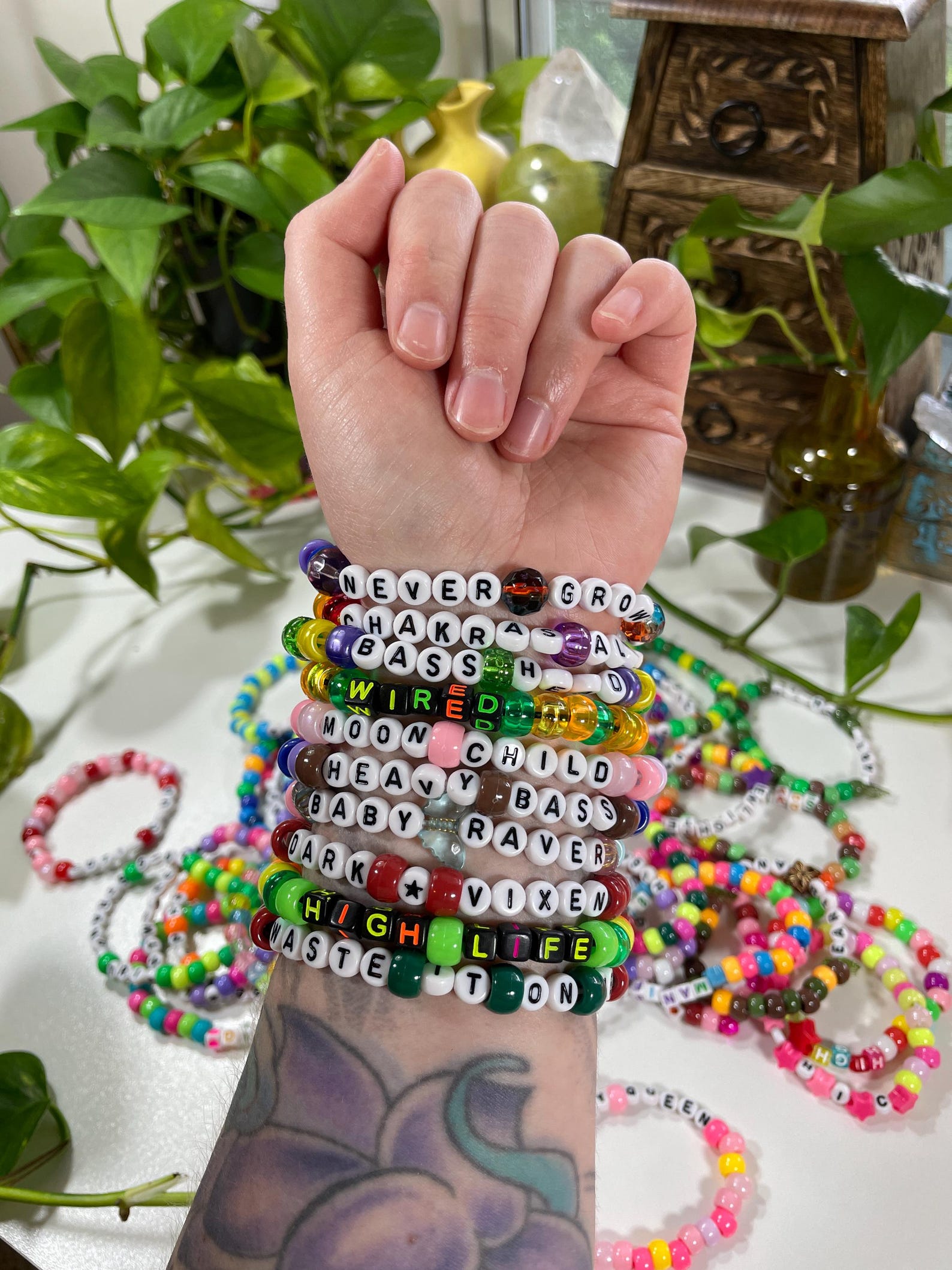 Mystery Rave Kandi Bracelets | Colorful Beaded Festival Jewelry ...