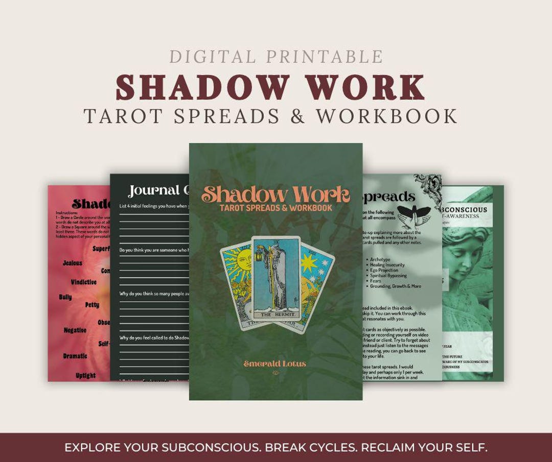 Shadow Work Tarot Spreads and Workbook Ebook {printable Instant ...