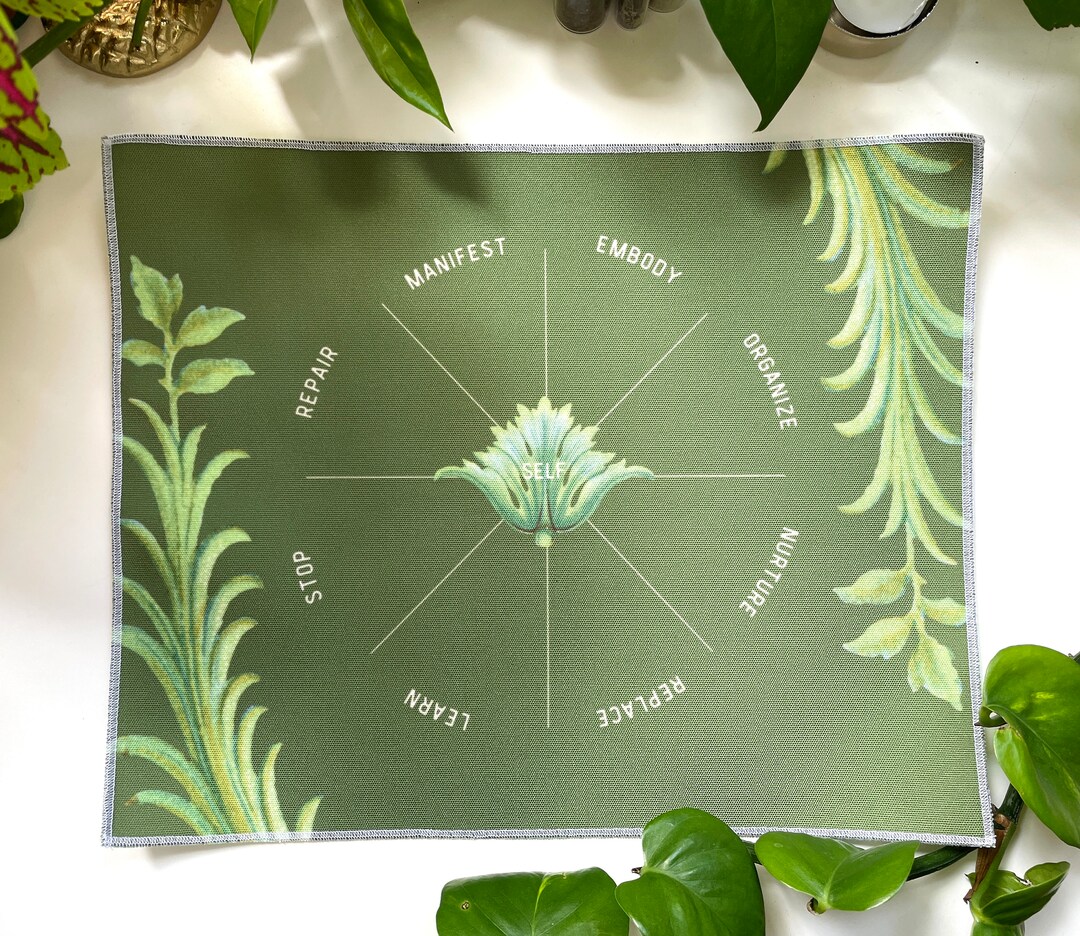 Leaf Circle Casting Mat Divination & Ritual Cloth Charm Casting ...
