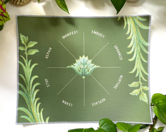 Leaf Circle Casting Mat | Divination & Ritual Cloth | Charm Casting ...