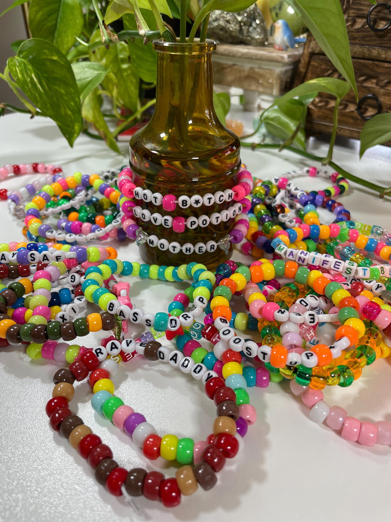 Mystery Rave Kandi Bracelets | Colorful Beaded Festival Jewelry ...