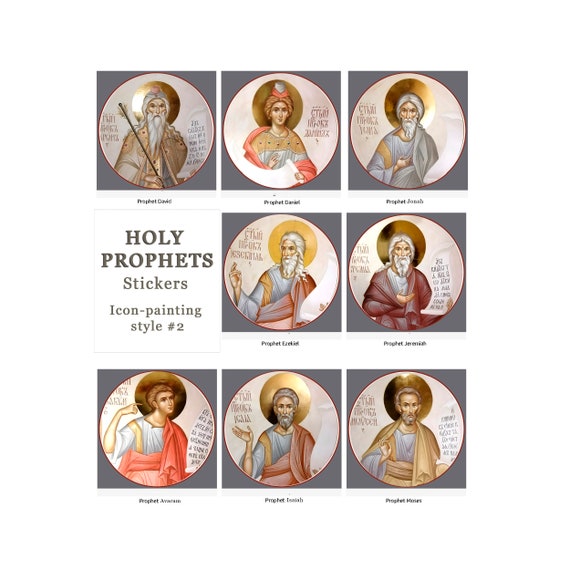 Holy Prophets Stickers Icon Moses Isaiah David Daniel - Etsy