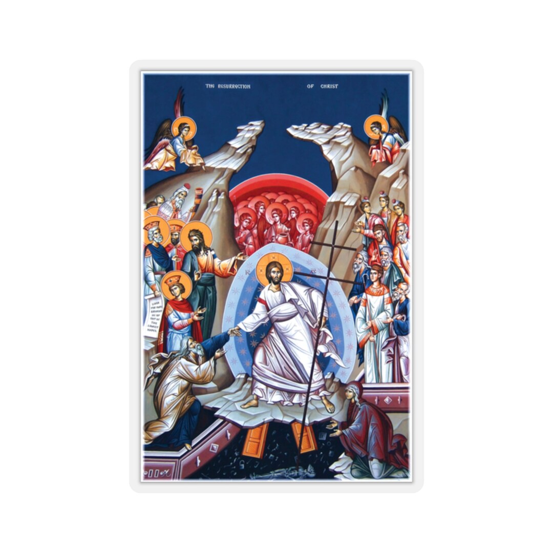 Resurrection of Christ Icon Sticker Christ is Risen Orthodox Easter ...