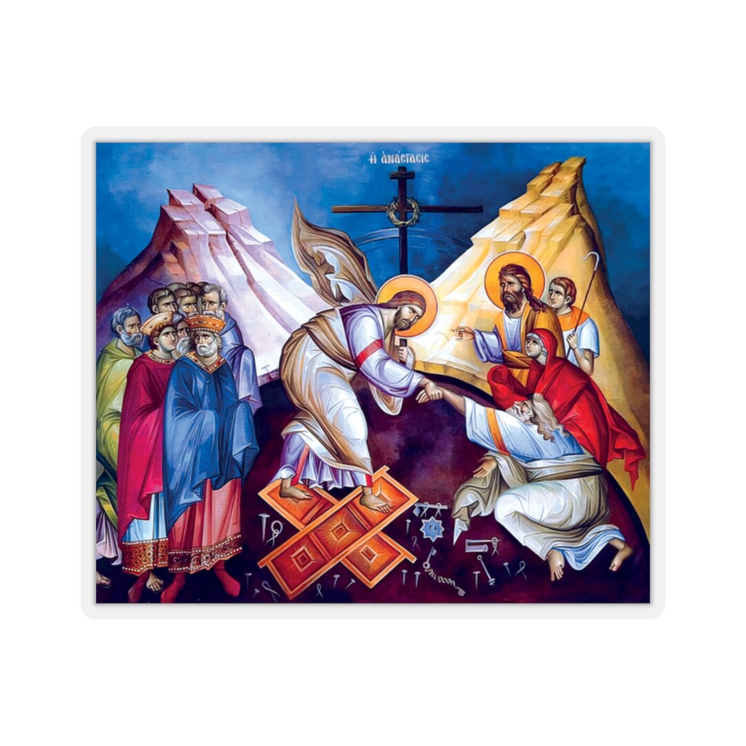 Resurrection of Christ Icon Sticker Christ is Risen Orthodox Easter ...