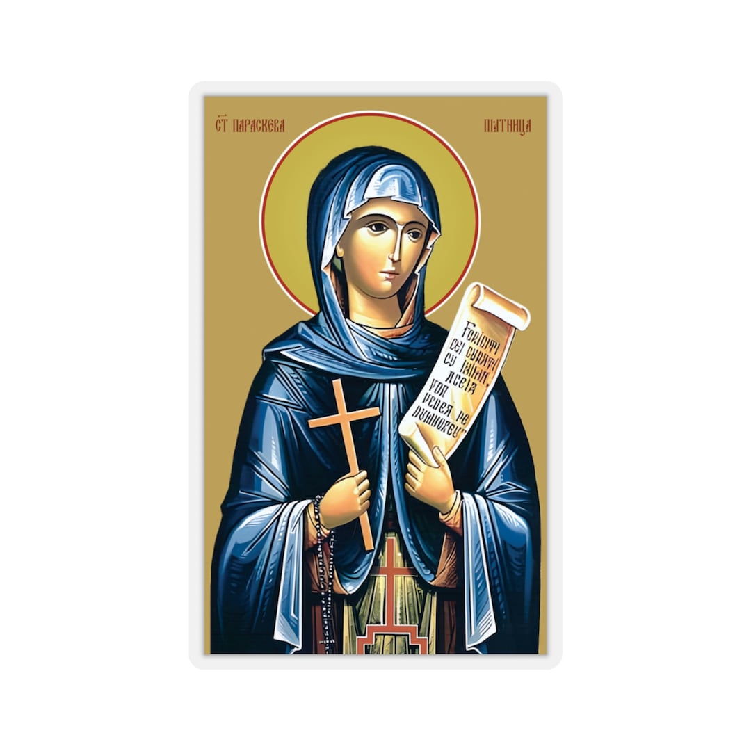St Paraskeva Icon Sticker, Santa Parasceva, Agía Paraskeví - Etsy