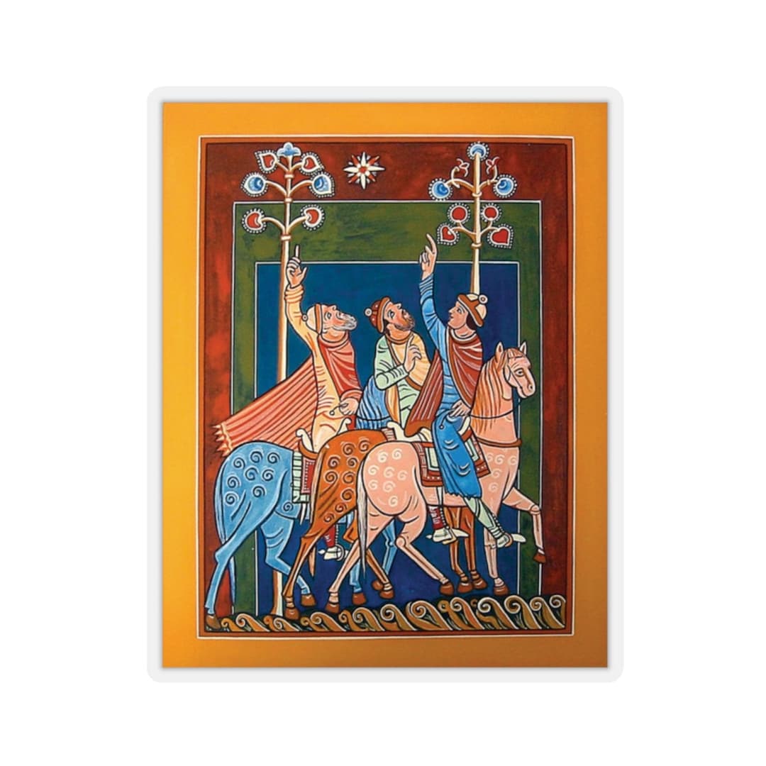 Adoration of the Magi Sticker Icon Christmas Sticker Icon Holy Nativity ...