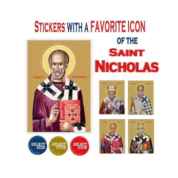 St Nicholas Stickers - Etsy