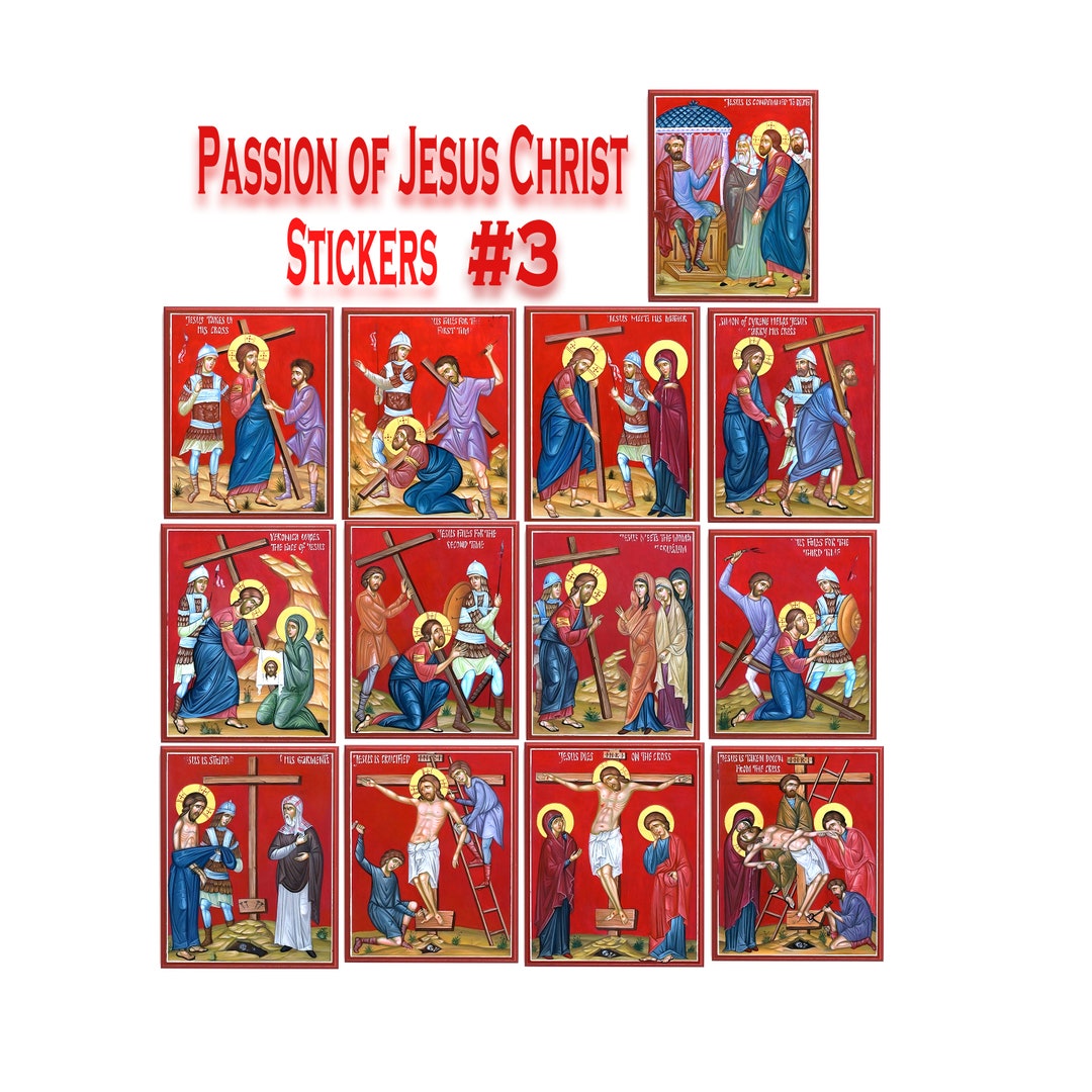 Stations of the Cross Story Sticker Icon Set Passion of Christ Sticker ...