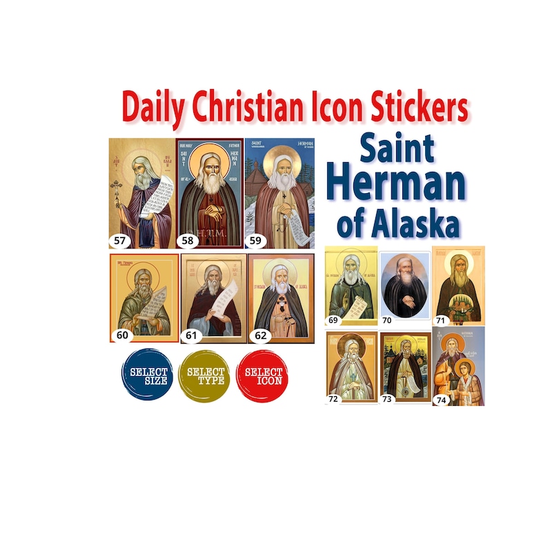 Saint Herman of Alaska Icon Sticker, Religious Gift - Etsy