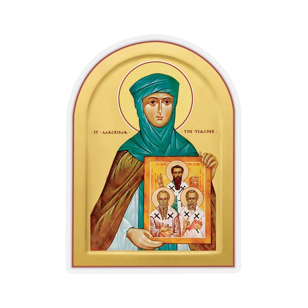 St. Macrina the Teacher Stickers Icon Saint Macrina Patron Saints of ...