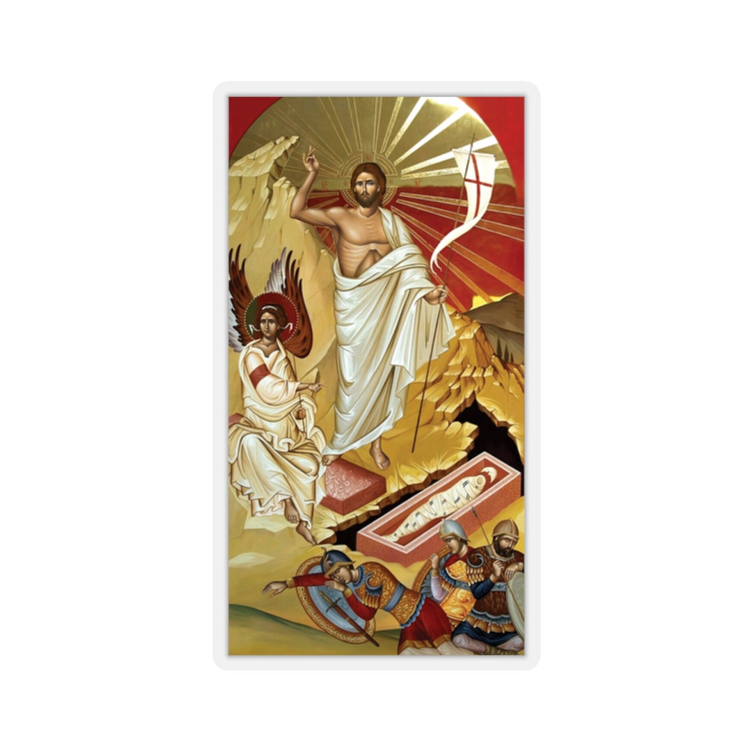 Resurrection of Christ Icon Sticker Christ is Risen Orthodox Easter ...