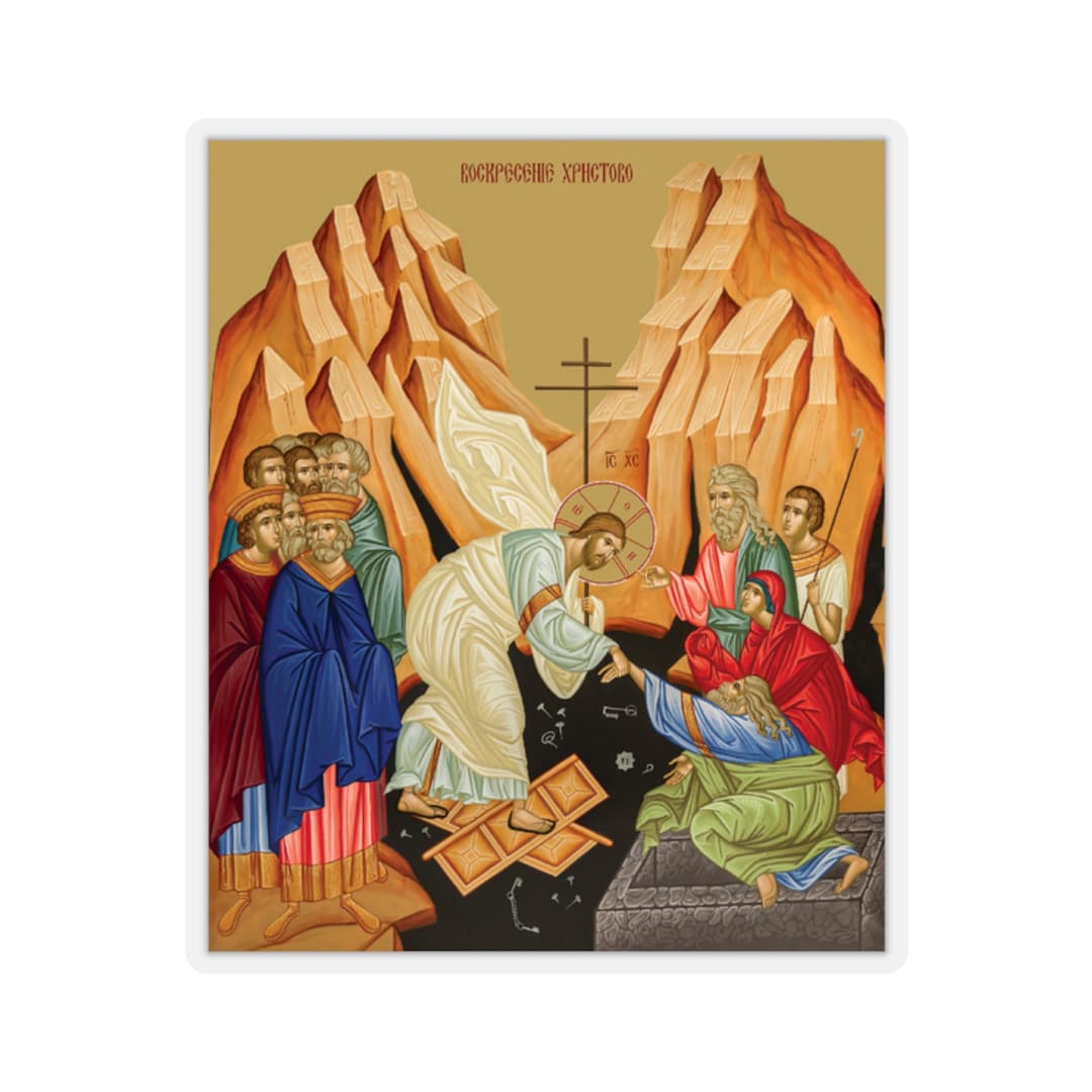 Resurrection of Christ Icon Sticker Christ is Risen Orthodox Easter ...