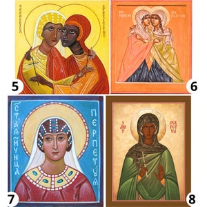 Sts. Perpetua and Felicity Icon Stickers Orthodox, Catholic, Religious ...