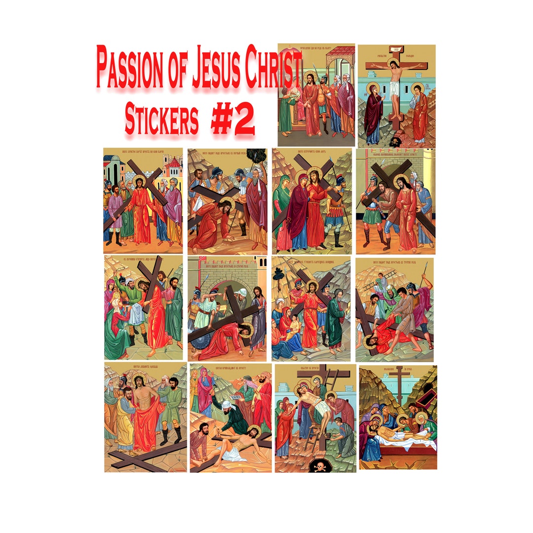 Stations of the Cross Story Sticker Icon Set Passion of Christ Sticker ...