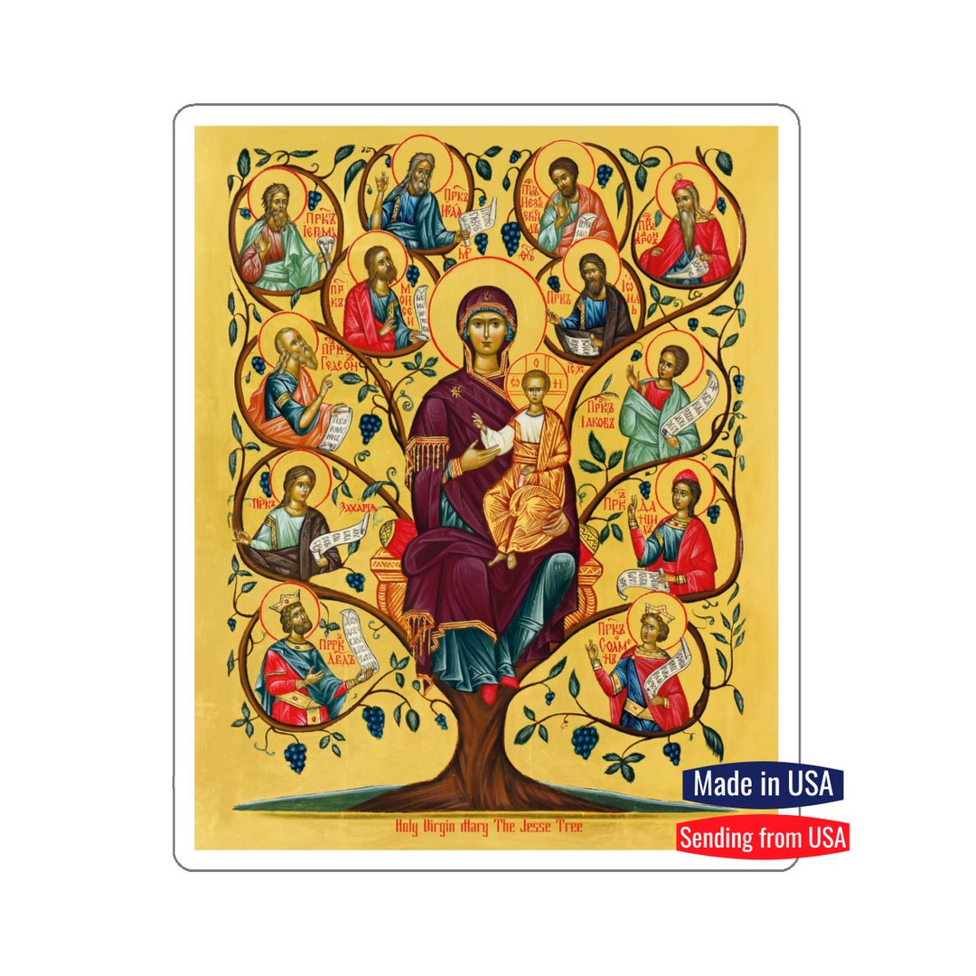 Tree of Jesse Icon of the Mother of God Sticker Root of Jesse Icon ...