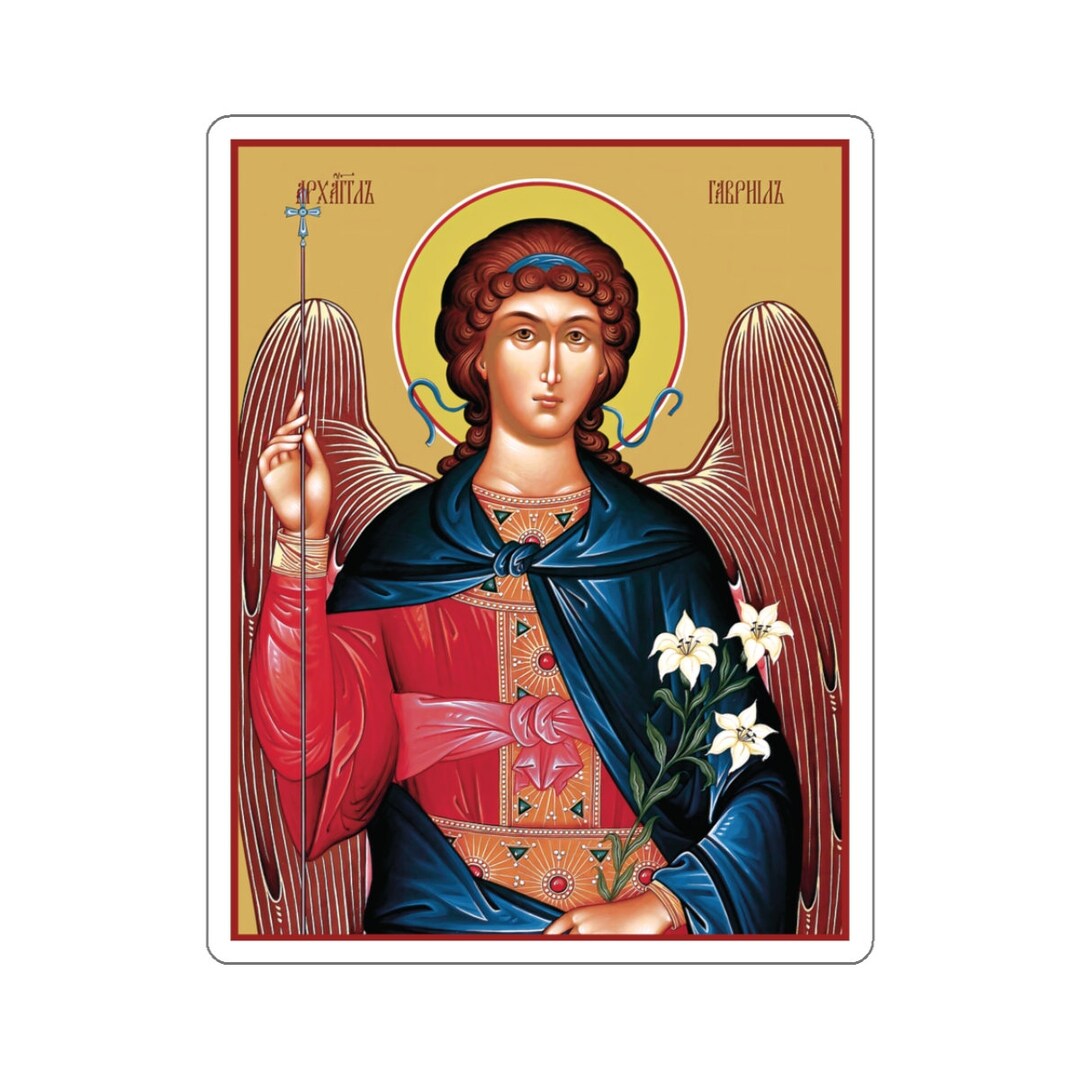 Holy Archangel Gabriel Sticker Icon Greek Orthodox Byzantine Christian ...
