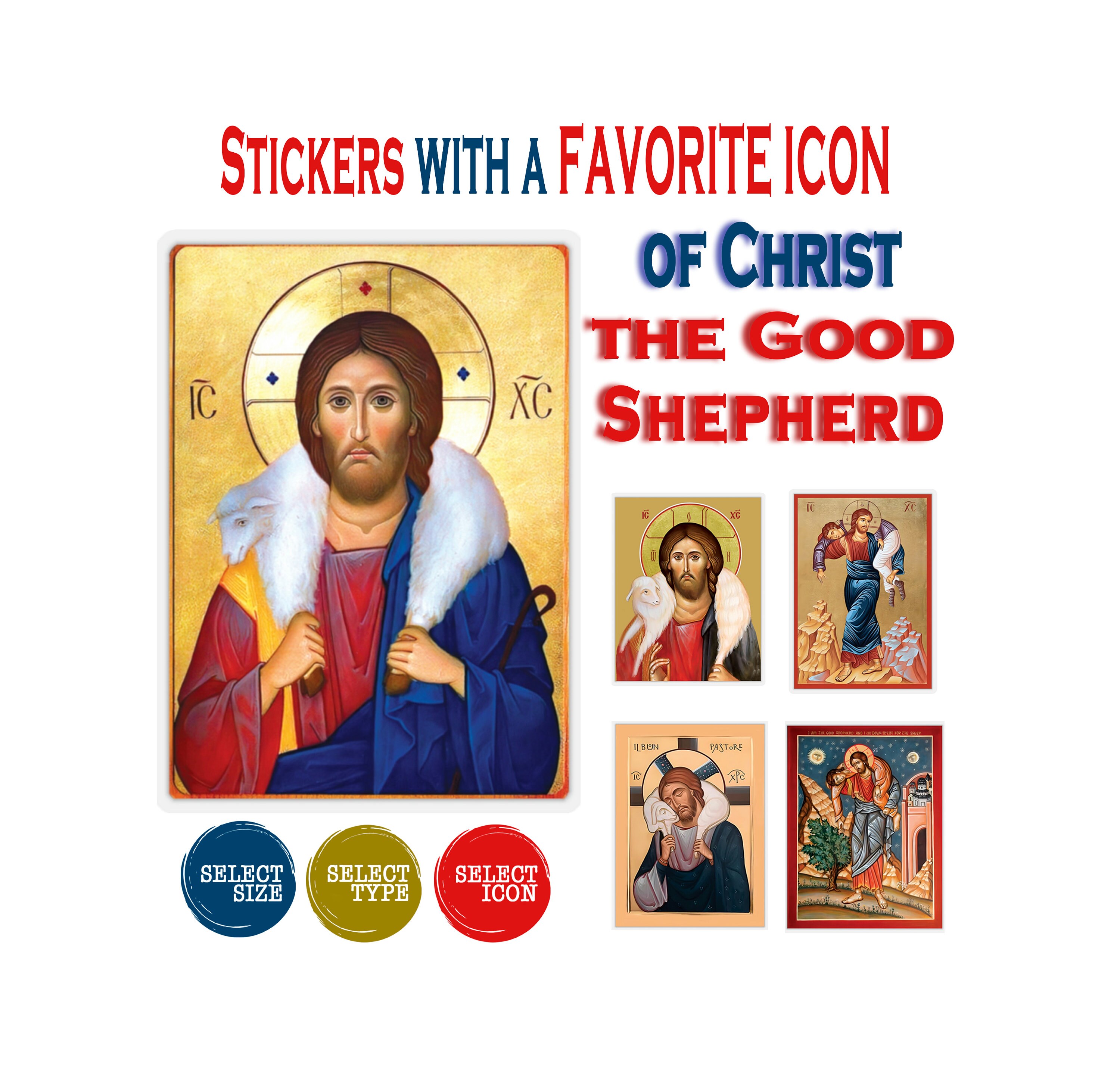 I Am the Good Shepherd Stickers Icon of the Good Shepherd - Etsy