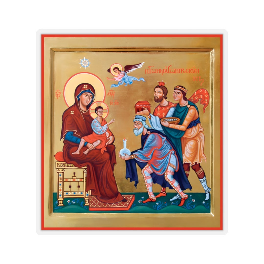 Adoration of the Magi Sticker Icon Christmas Sticker Icon Holy Nativity ...
