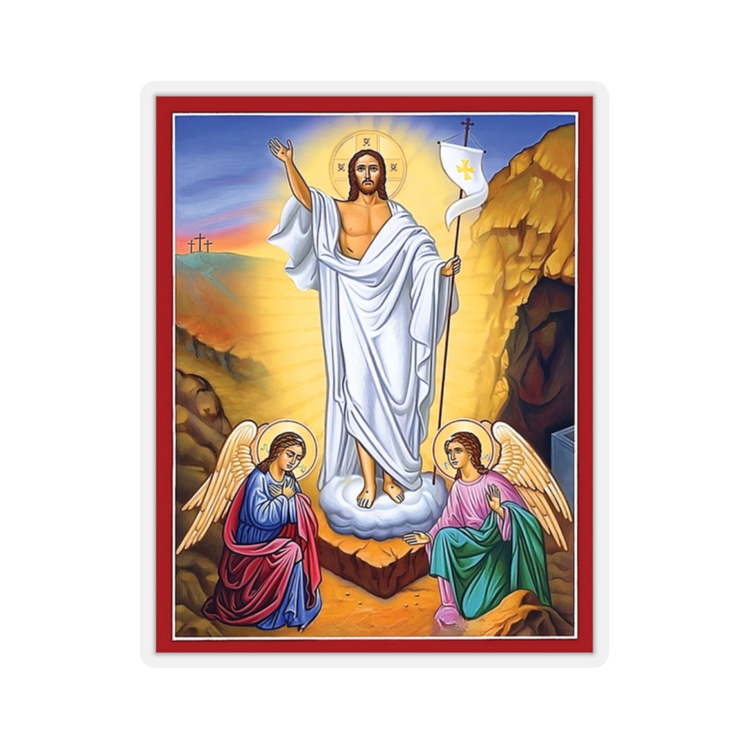 Resurrection of Christ Icon Sticker Christ is Risen Orthodox Easter ...