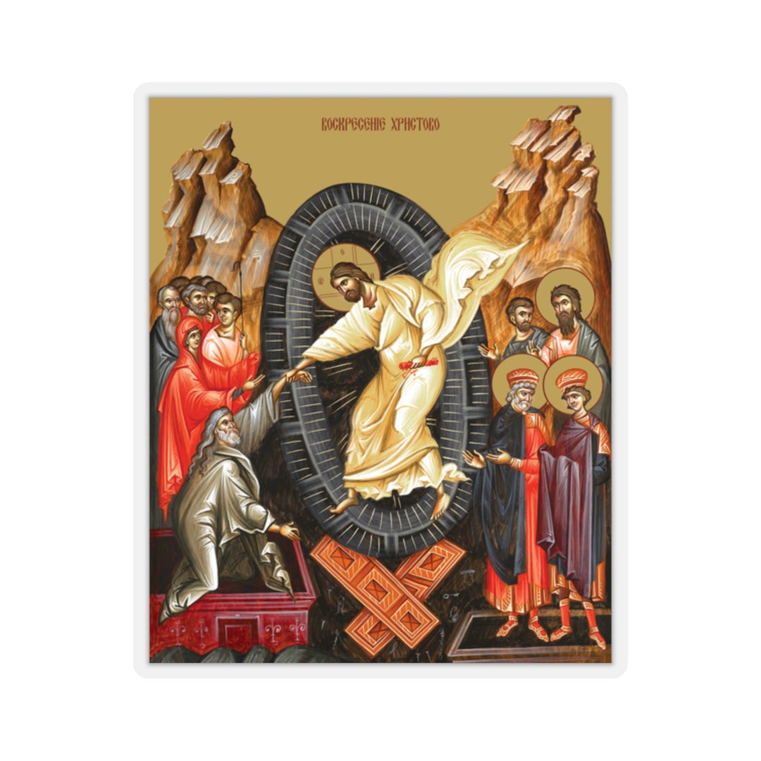 Resurrection of Christ Icon Sticker Christ is Risen Orthodox Easter ...