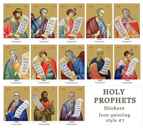 Holy Prophets Stickers Icon Moses Isaiah David Daniel - Etsy