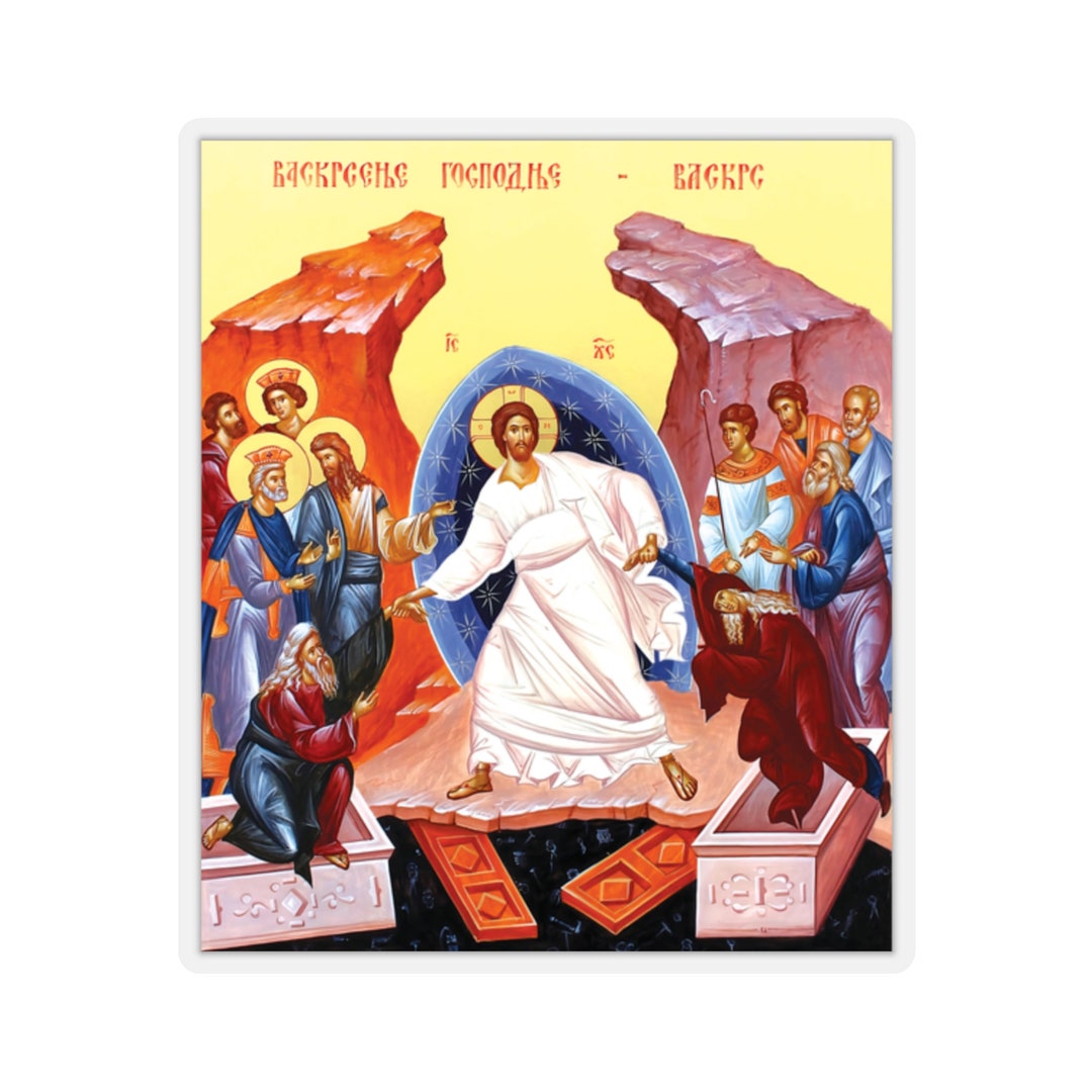 Resurrection of Christ Icon Sticker Christ is Risen Orthodox Easter ...