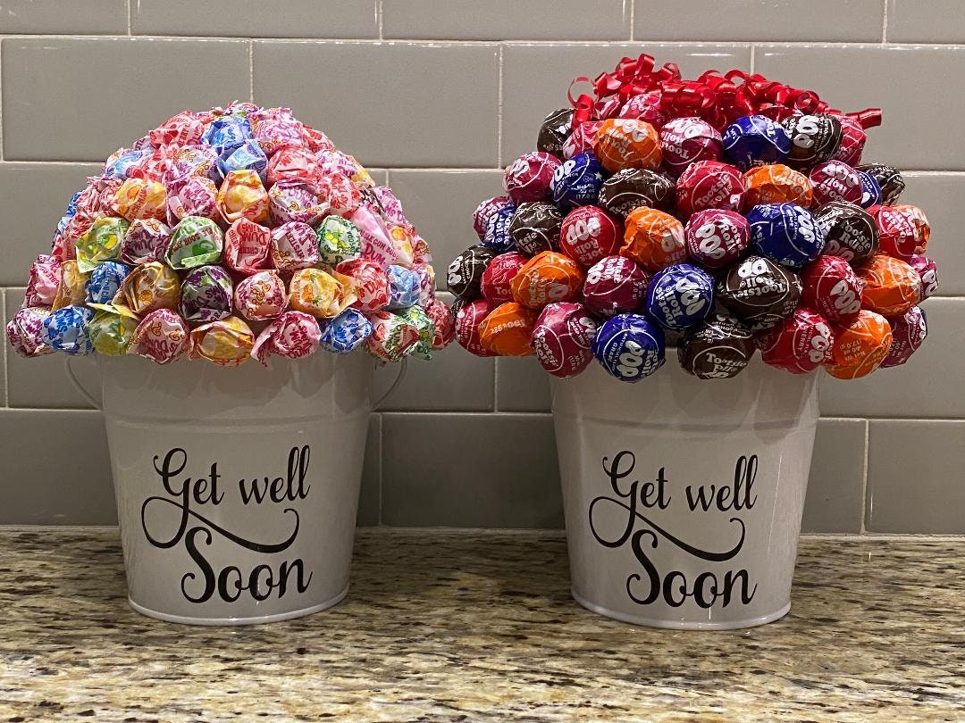 Get Well Soon/candy Bouquets/tootsie Pop Bouquet/ Tootsie Pops/ Suckers ...