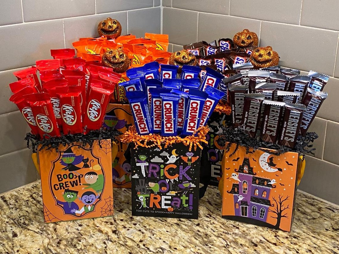 Kids Halloween Candy Box/halloween Candy Bouquet - Etsy