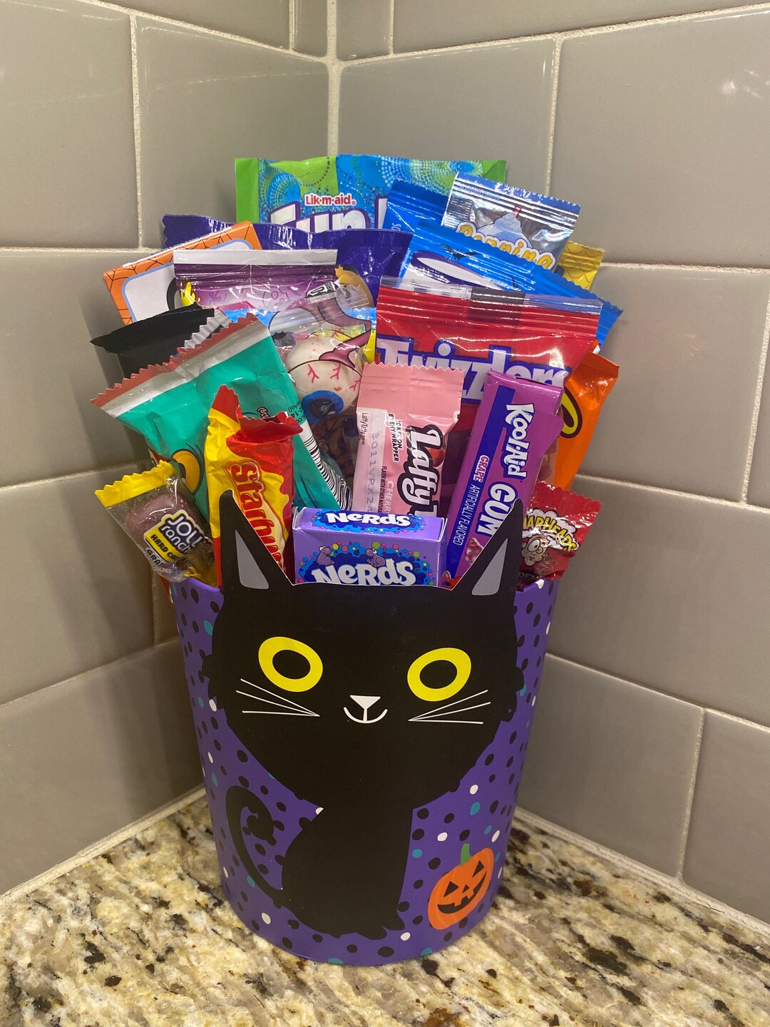 Kids Halloween Candy Bucket/halloween Candy Bouquet - Etsy