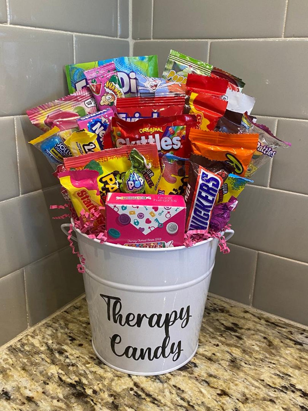 Therapy Pail Bouquet/ Assorted Candy Pail/ Gift for Him/ Gift for Her ...