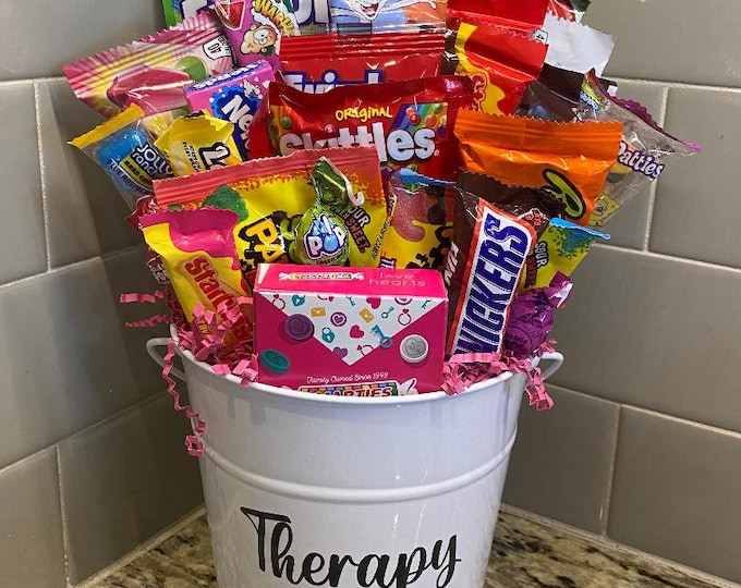 Therapy Pail Bouquet/ Assorted Candy Pail/ Gift for Him/ Gift for Her ...