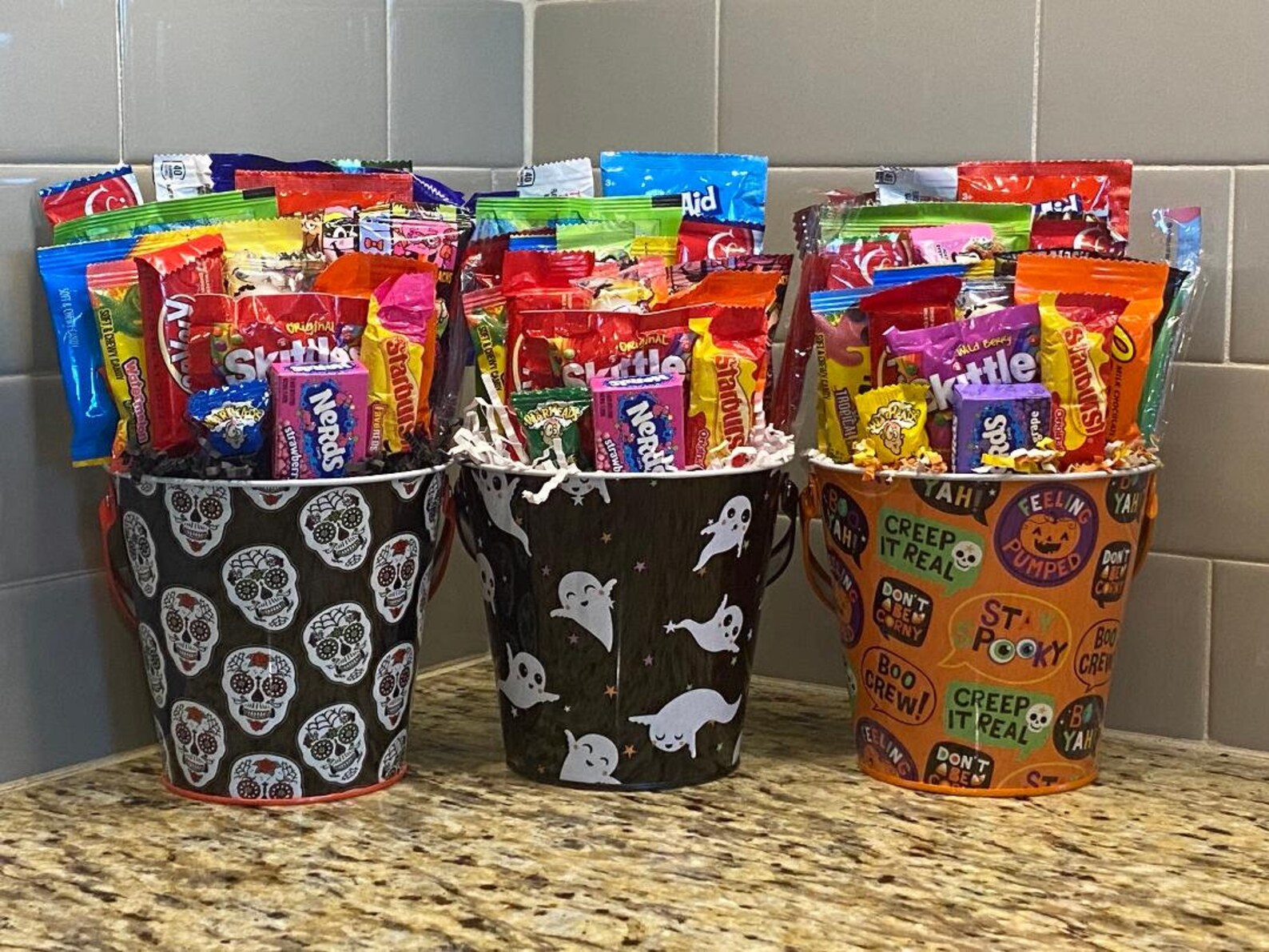 Kids Halloween Candy Bucket/halloween Candy Bouquet - Etsy