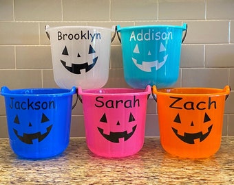Personalized Halloween Trick or Treat Bag, Halloween Candy Basket for ...