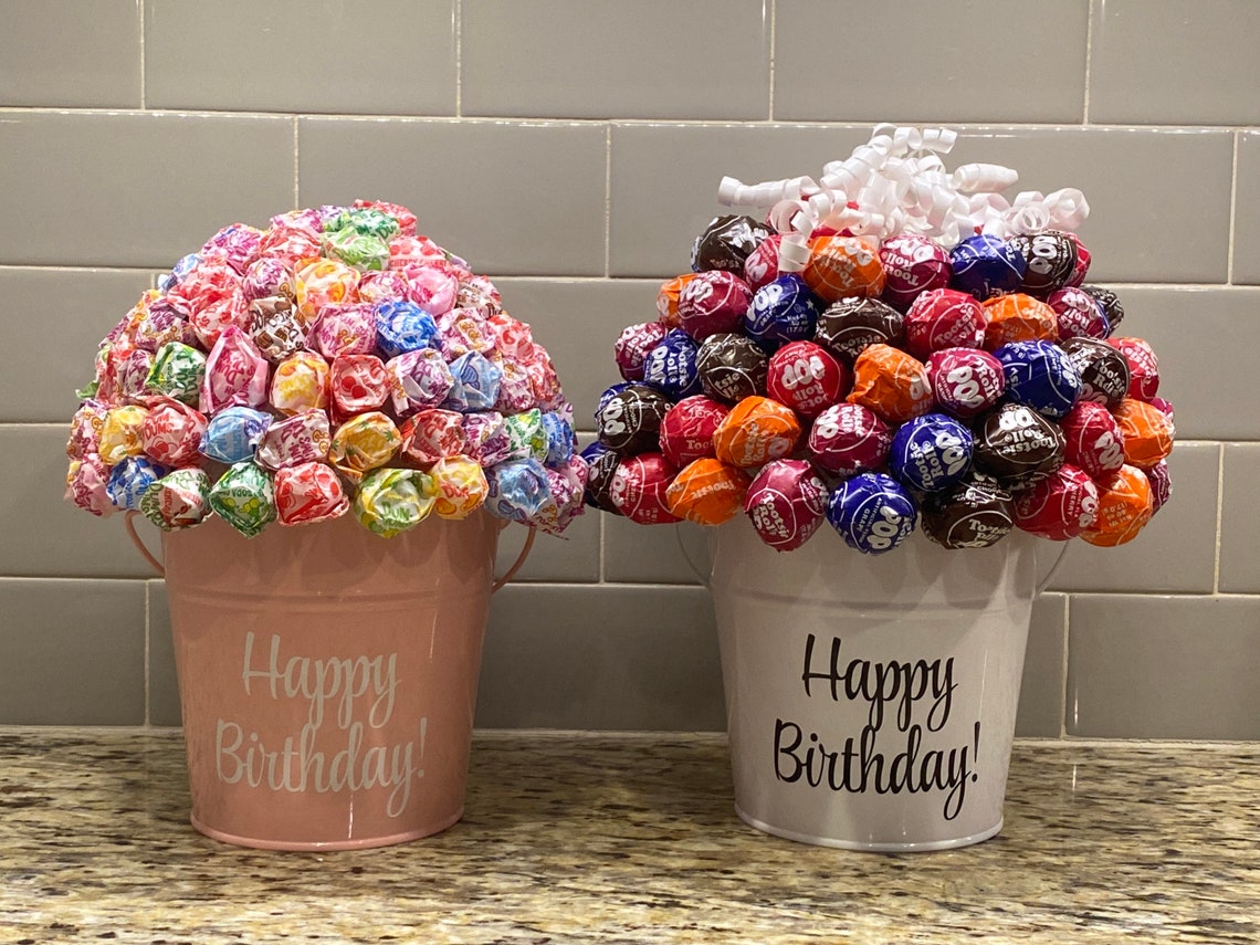 Happy Birthday/candy Bouquets/tootsie Pop Bouquet/ Tootsie - Etsy